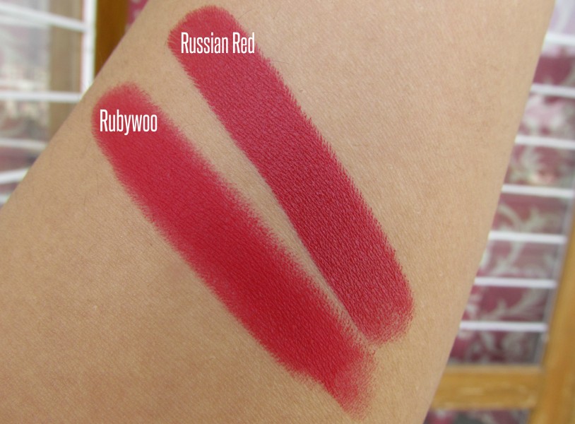 MAC Matte Lipstick – Russian Red & Comparison with MAC Ruby Woo – Makeupholic World